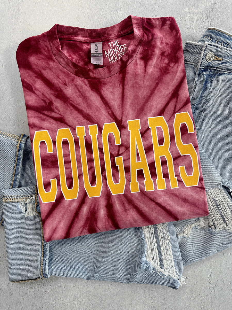 COUGARS VARSITY TIE-DYE TEE – themidkiffhouse