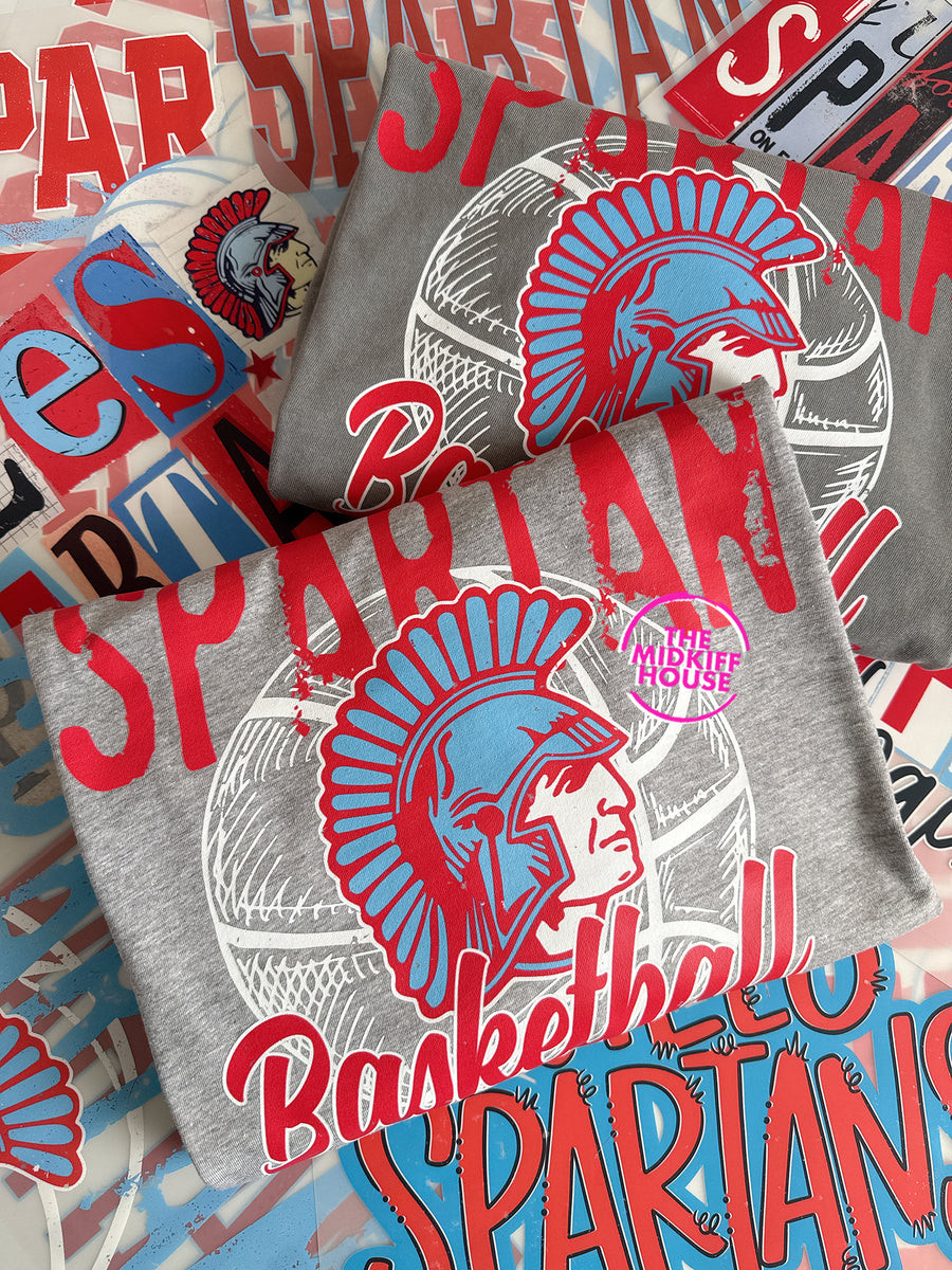 SPARTAN BASKETBALL STAMP TEE – themidkiffhouse