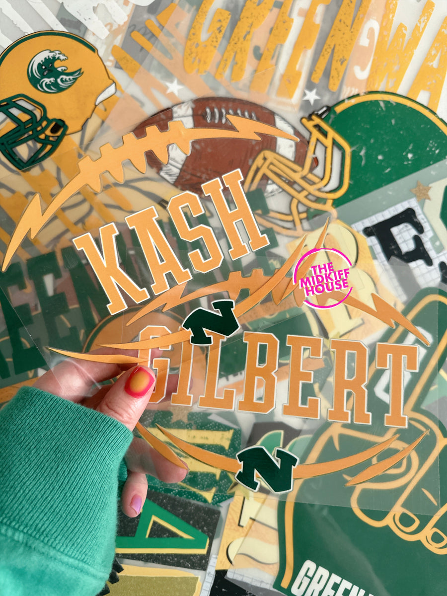 CUSTOM FOOTBALL DECAL (GREEN WAVE) – themidkiffhouse