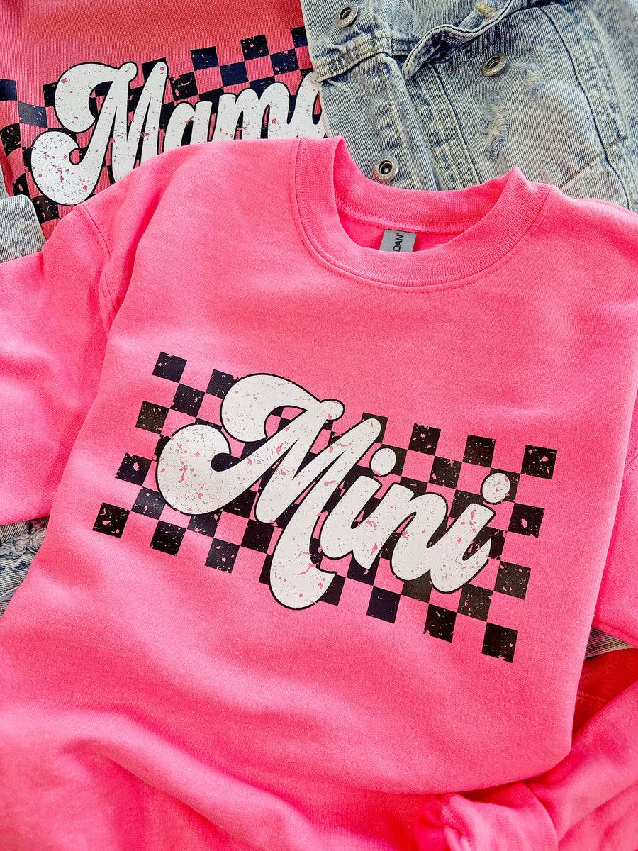 MINI CHECKERBOARD CREWNECK – themidkiffhouse